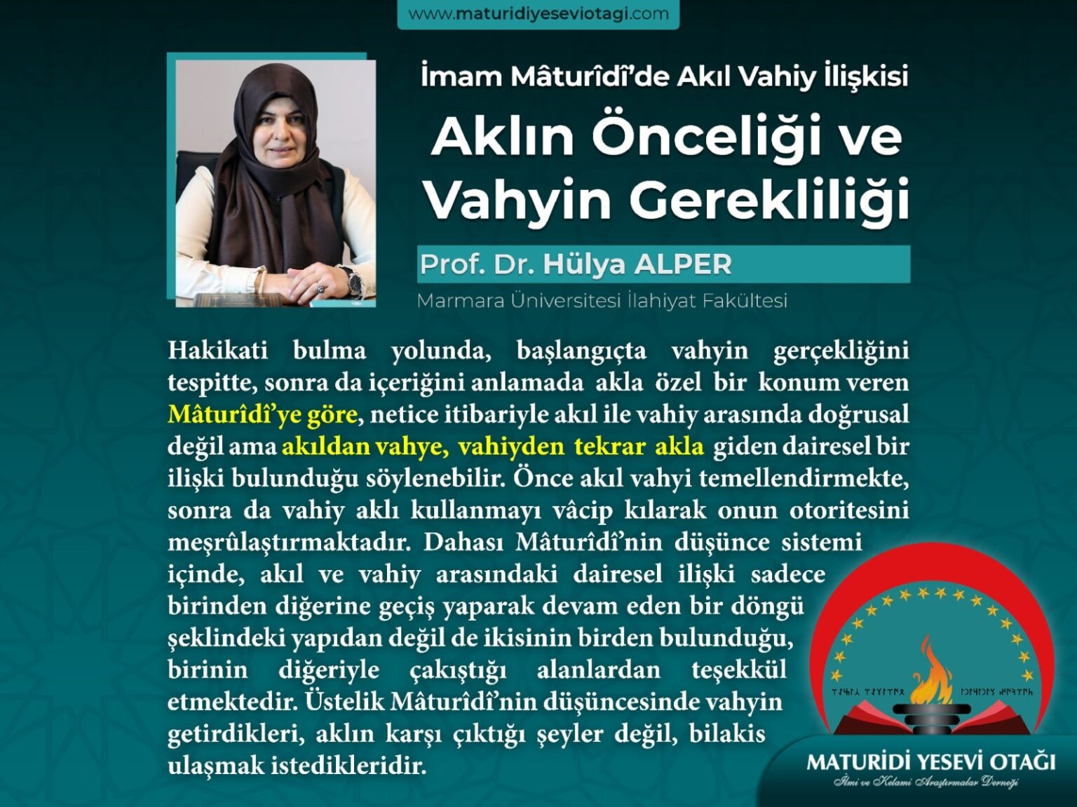 İmam Mâturîdî de Akıl Vahiy İlişkisi Aklın Önceliği ve Vahyin ...