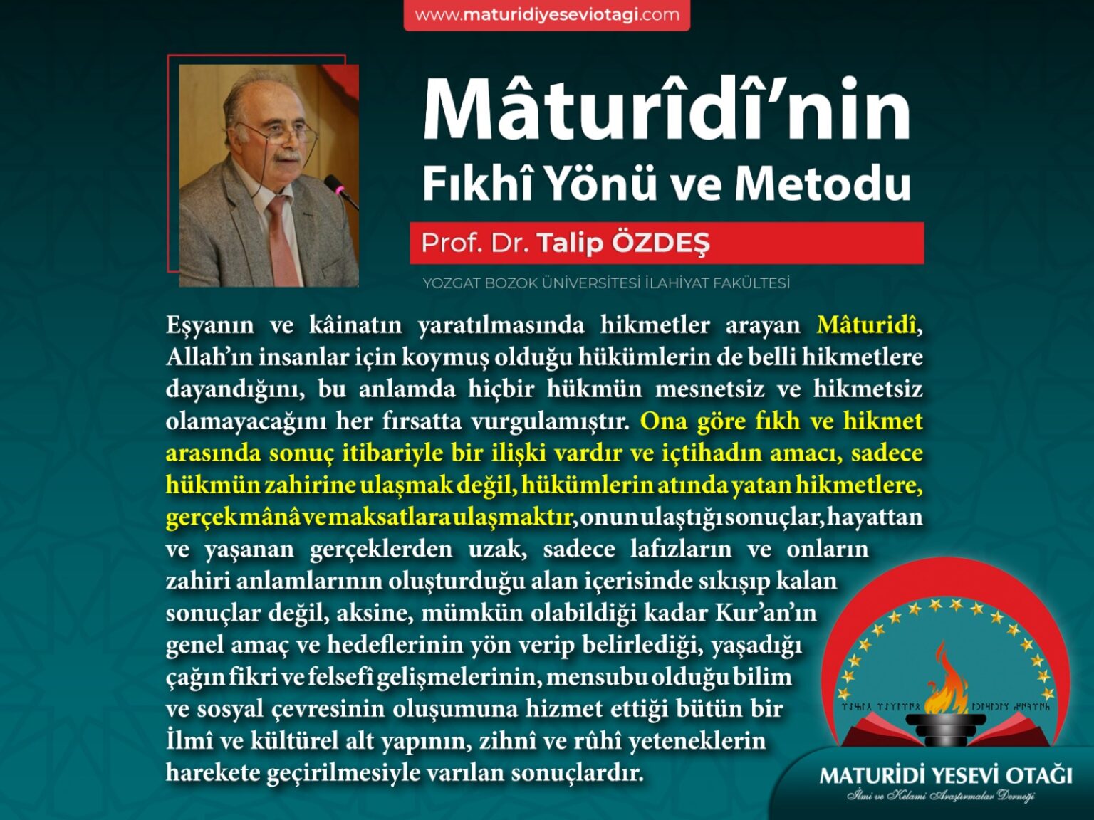 Maturidi'nin Fıkhi Yönü ve Metodu - MATURİDİ YESEVİ OTAĞI